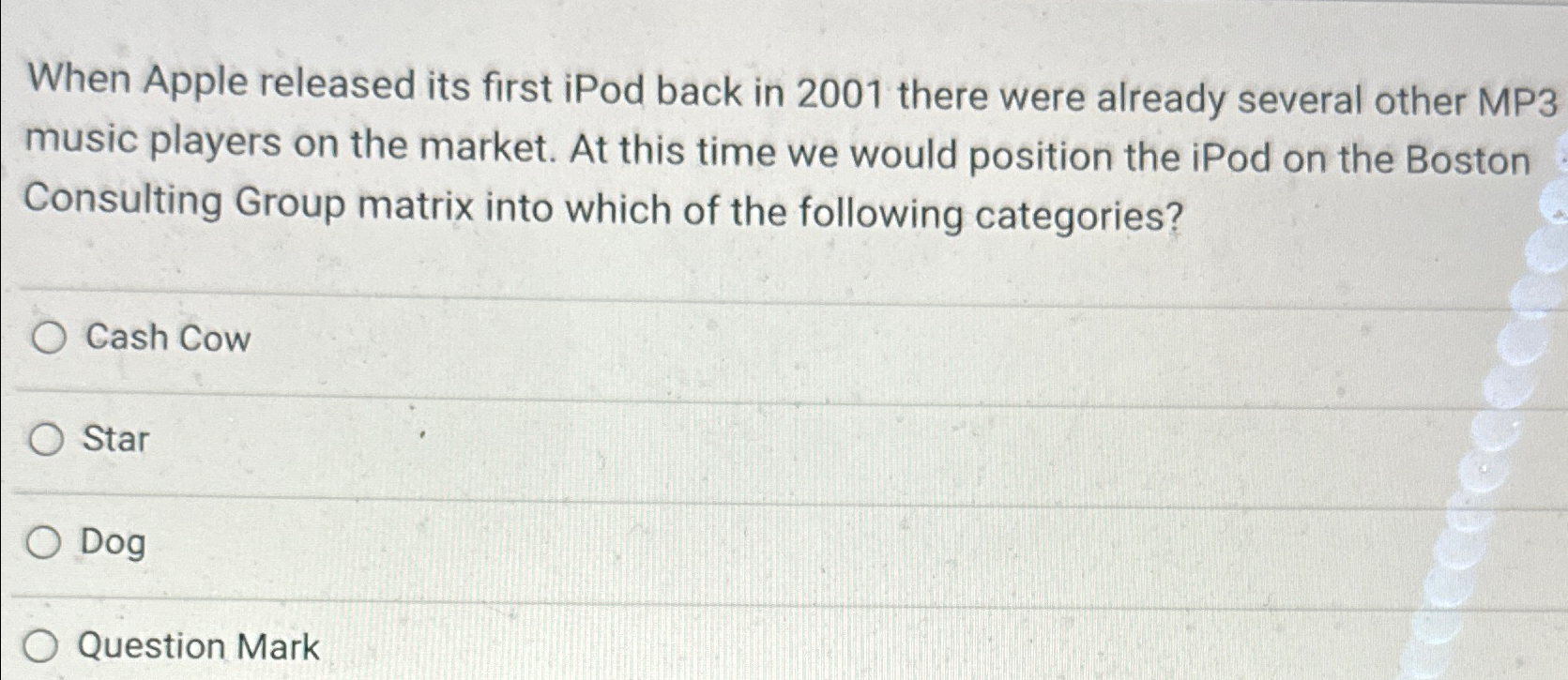Solved When Apple released its first iPod back in 2001 | Chegg.com
