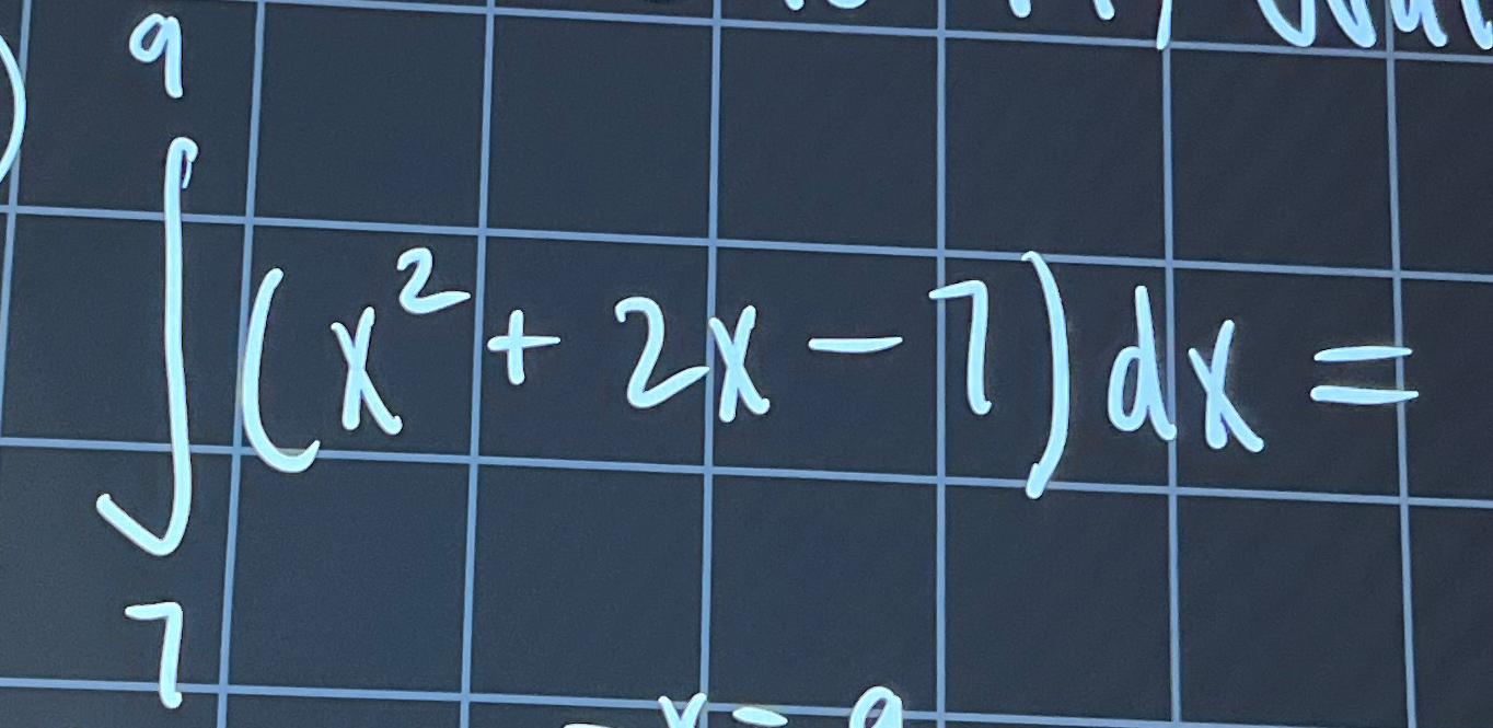 Solved Evaluate the integral:∫79(x2+2x-7)dx= | Chegg.com