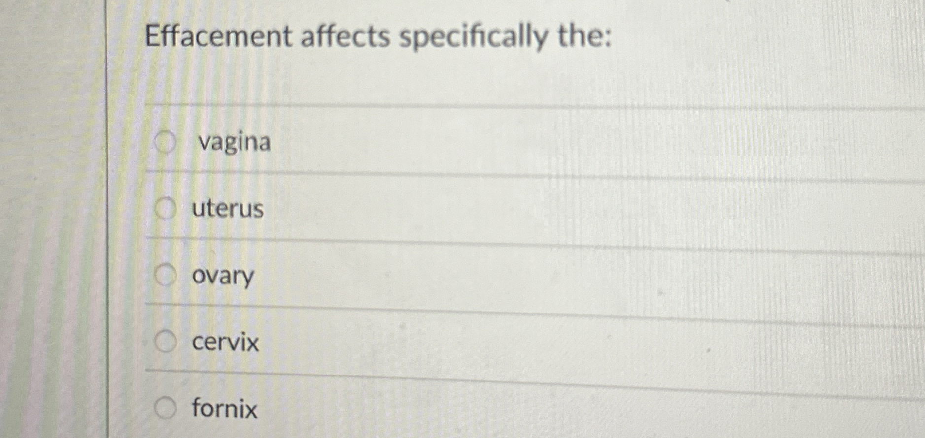 Effacement affects specifically | Chegg.com