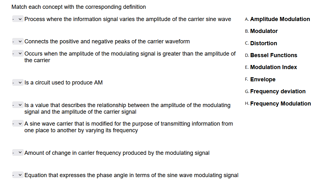 Solved Match each concept with the corresponding definition | Chegg.com