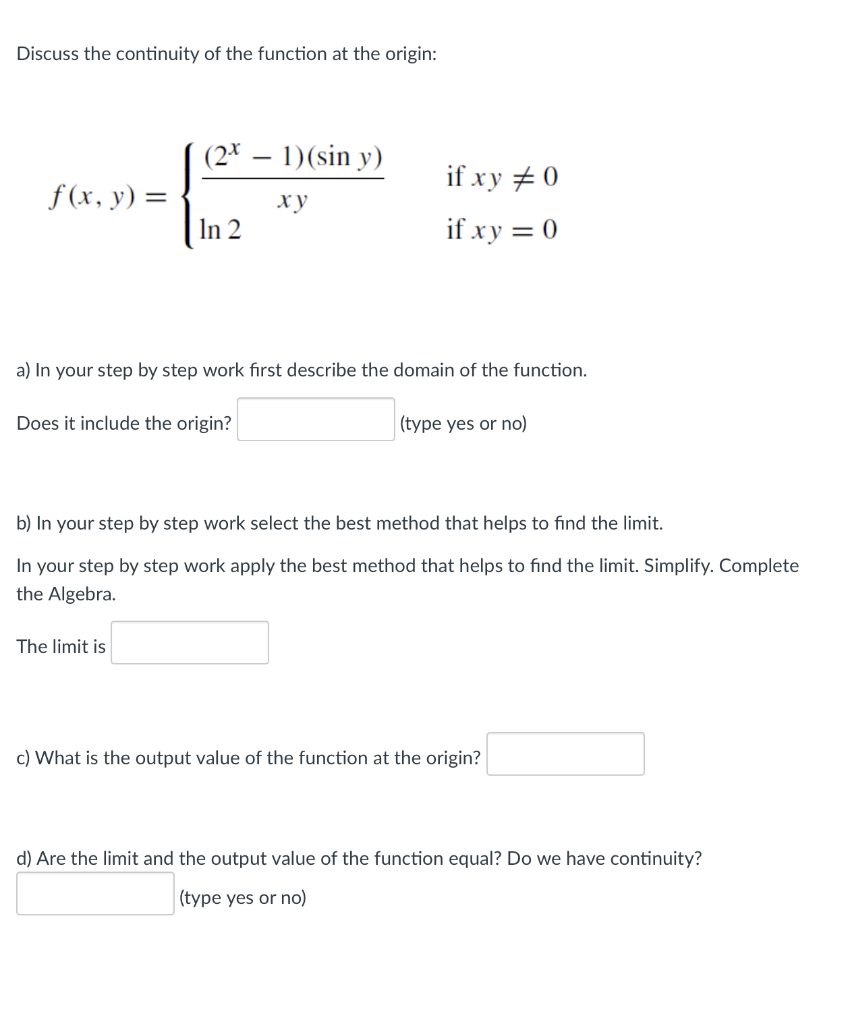 Solved Discuss the continuity of the function at the | Chegg.com