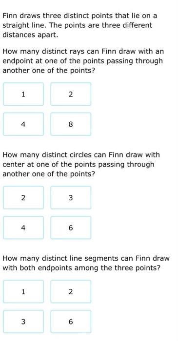 Solved Finn draws three distinct points that lie on a | Chegg.com