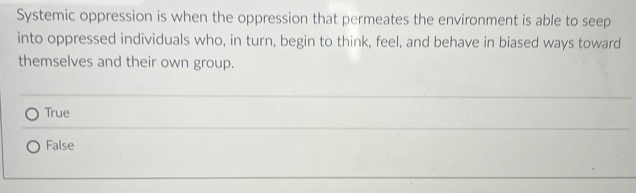 Solved Systemic Oppression Is When The Oppression That