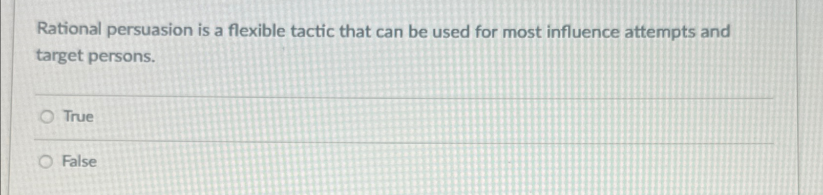 Solved Rational persuasion is a flexible tactic that can be | Chegg.com