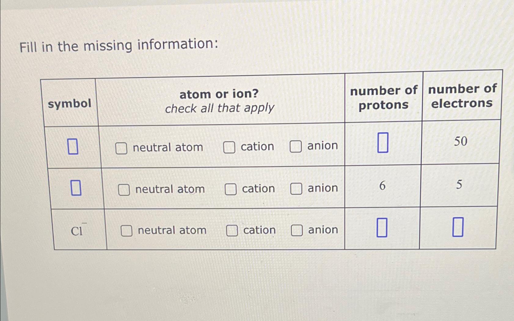 Solved Fill in the missing | Chegg.com