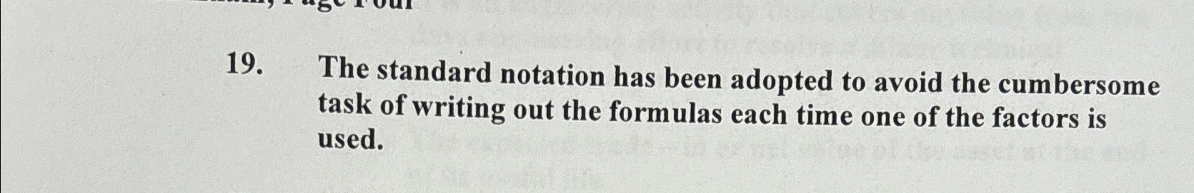 Solved The standard notation has been adopted to avoid the | Chegg.com
