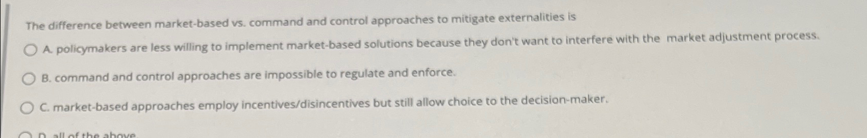 Solved The difference between market-based vs. ﻿command and | Chegg.com