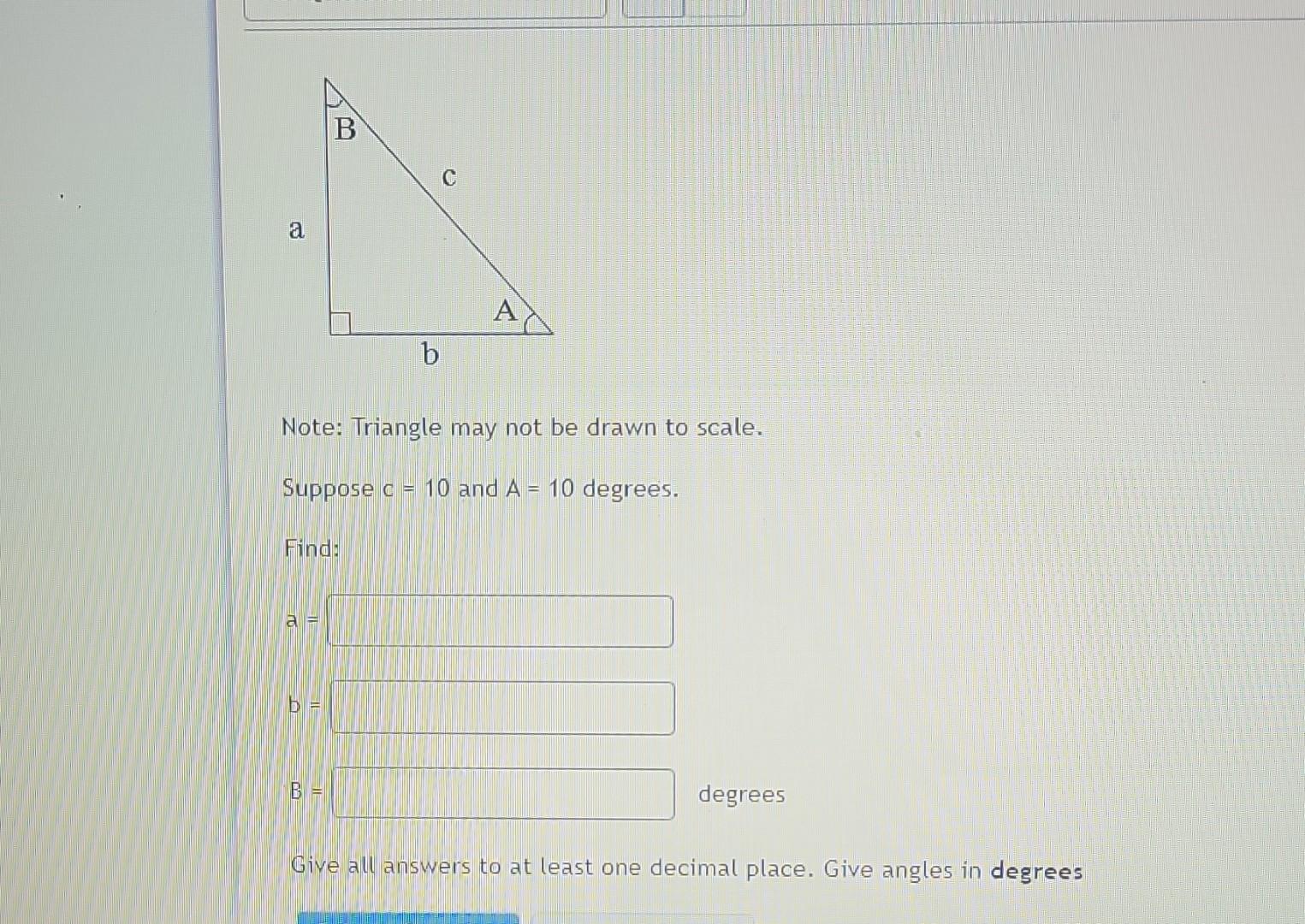 Solved Note: Triangle may not be drawn to scale. Suppose | Chegg.com
