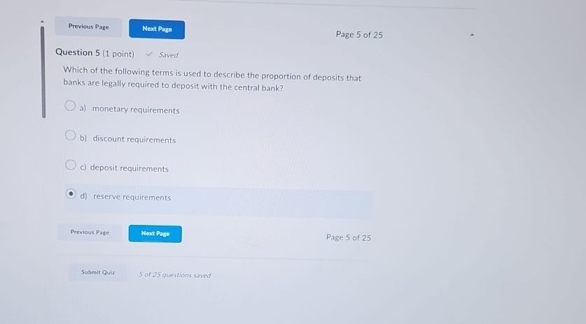 Solved Page 5 ﻿of 25Question 5 (1 ﻿point) ﻿SavedWhich of | Chegg.com