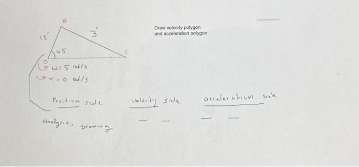 Solved Draw velocity polygon and acceleration polygon | Chegg.com