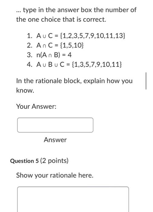 Solved Given the following sets, with the universal set | Chegg.com