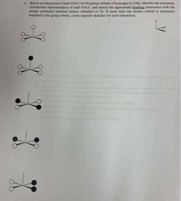 e. Below are depictions of each SALC for the group | Chegg.com