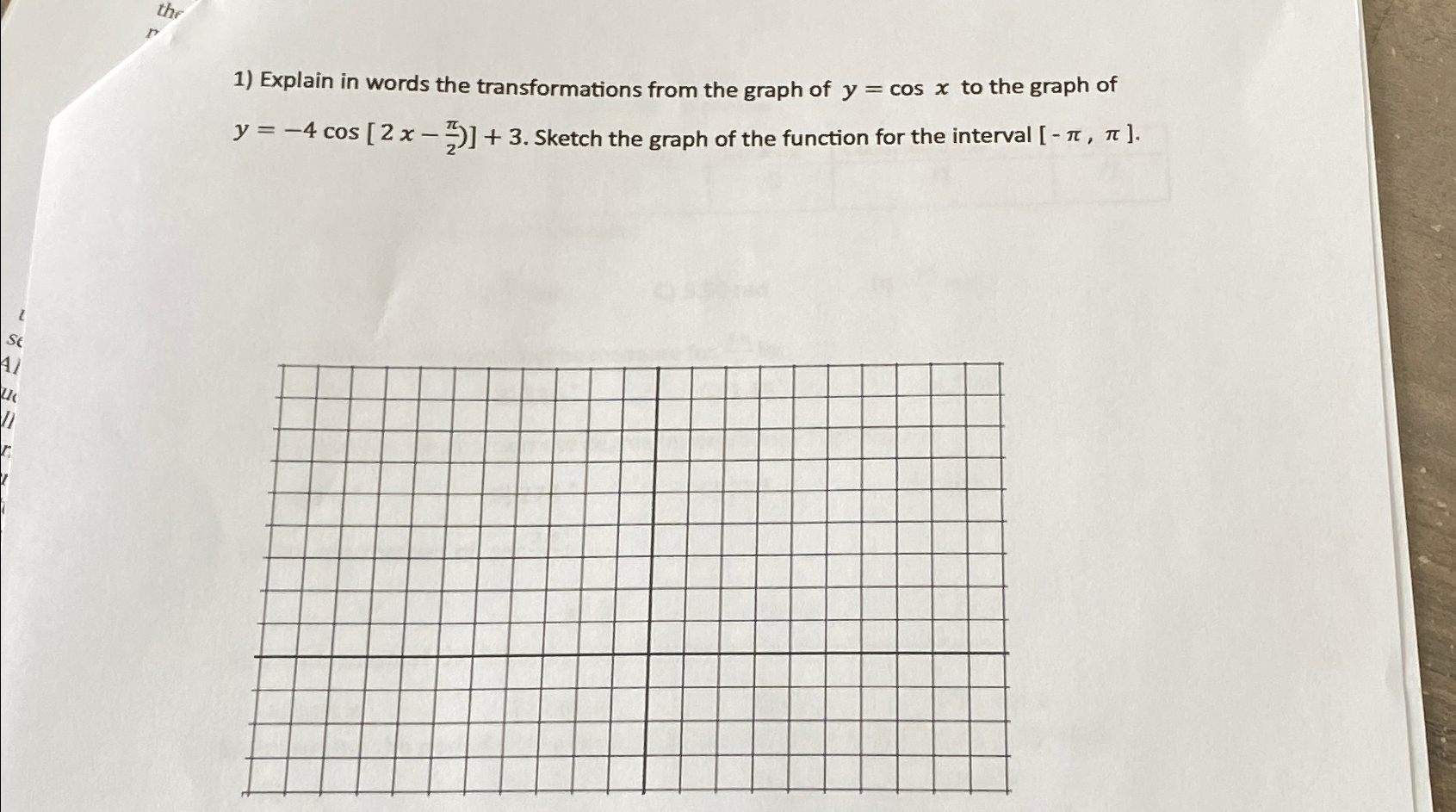 Solved thepExplain in words the transformations from the | Chegg.com