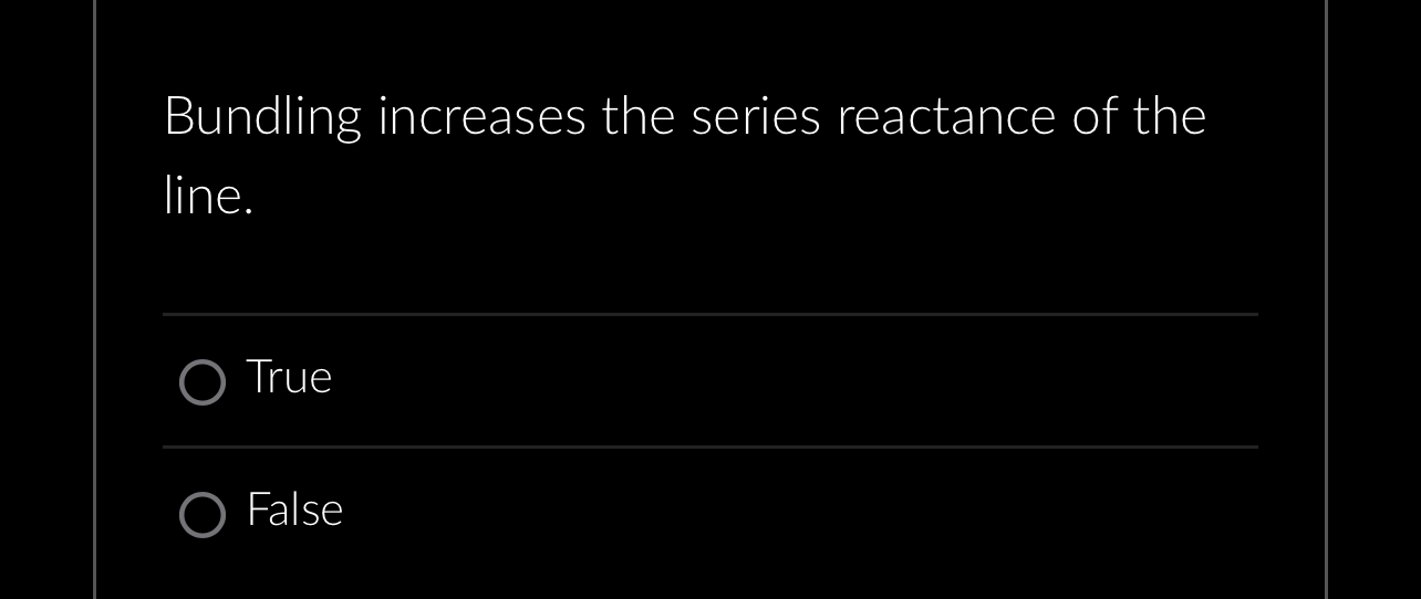 Solved Bundling increases the series reactance of the | Chegg.com