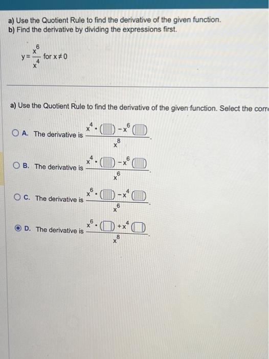 Solved a) Use the Product Rule to find the derivative of the | Chegg.com
