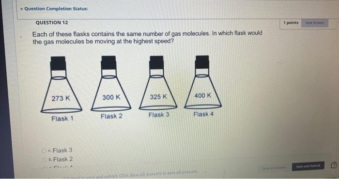 Solved Each of these flasks contains the same number of gas | Chegg.com