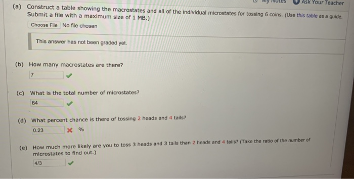 Solved (a) Ask Your Teacher Construct a table showing the | Chegg.com