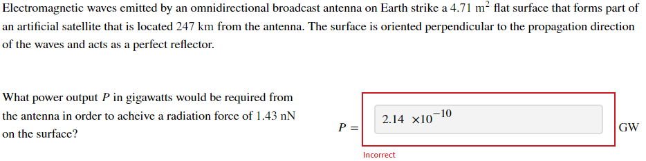 Solved Electromagnetic waves emitted by an omnidirectional | Chegg.com