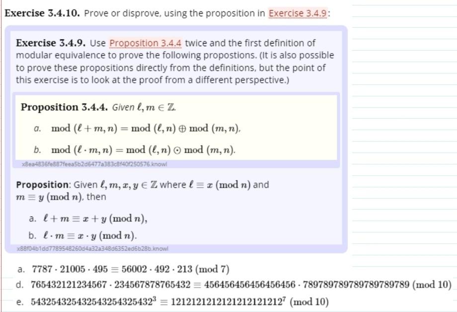 Solved Exercise 3.4.10. Prove or disprove, using the | Chegg.com