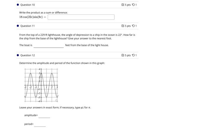 Solved 18cos(22c)sin(9c)= Question 11 5 pts 01 From the top | Chegg.com