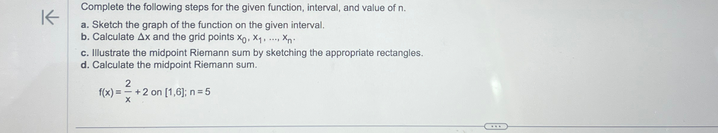 Solved Complete the following steps for the given function, | Chegg.com
