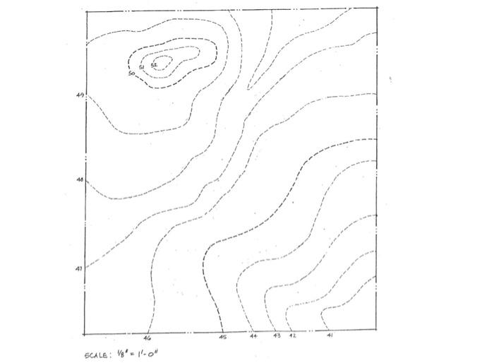 Solved On the site shown, modify the existing contours to | Chegg.com