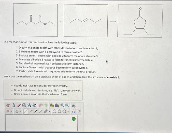 please draw structure of epoxide 2. The mechanism for | Chegg.com