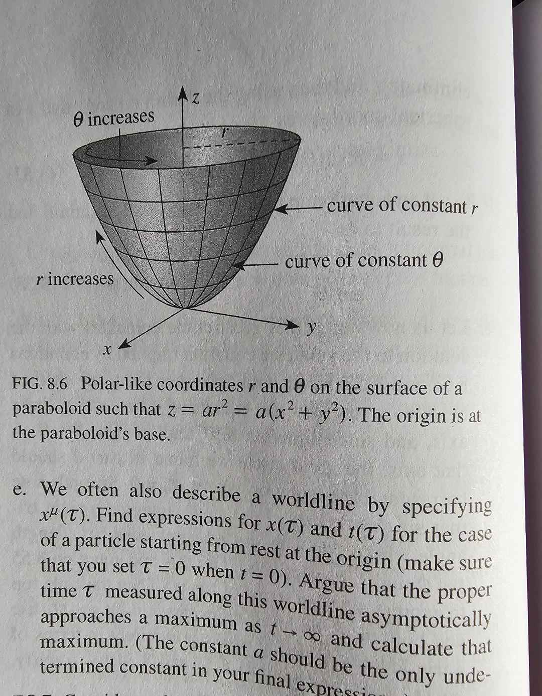 P8.6 ﻿Consider a 2D spacetime whose metric | Chegg.com