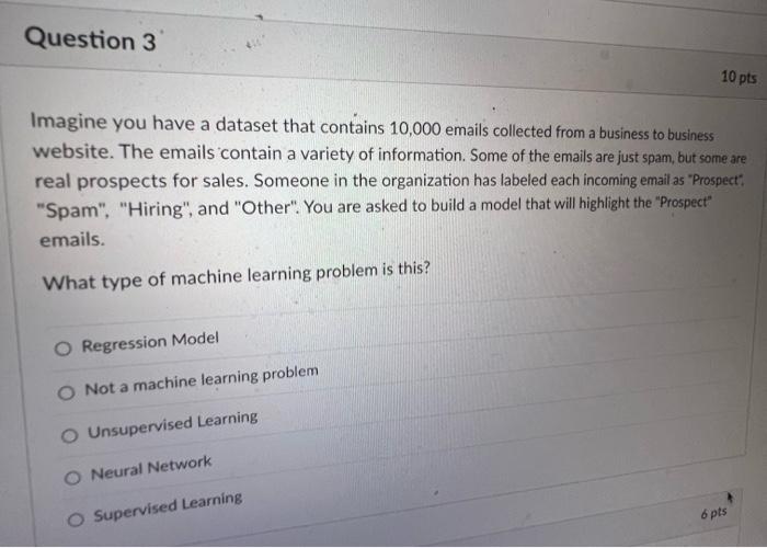 Solved Imagine you have a dataset that contains 10,000 | Chegg.com