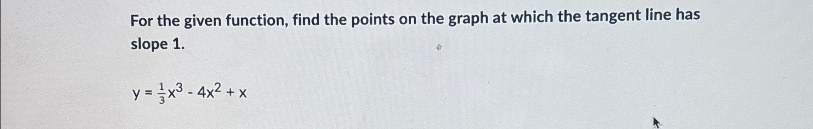 Solved For the given function, find the points on the graph | Chegg.com