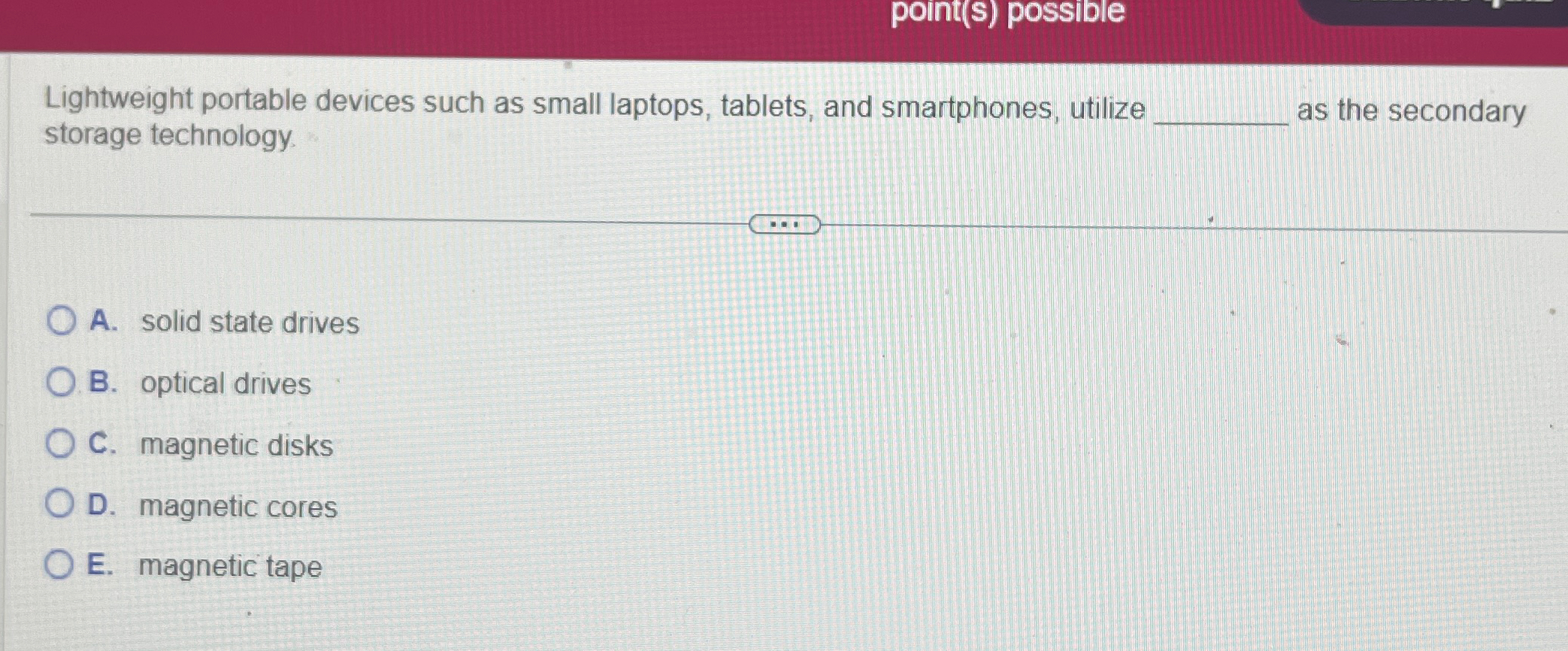 Solved Lightweight portable devices such as small laptops, | Chegg.com