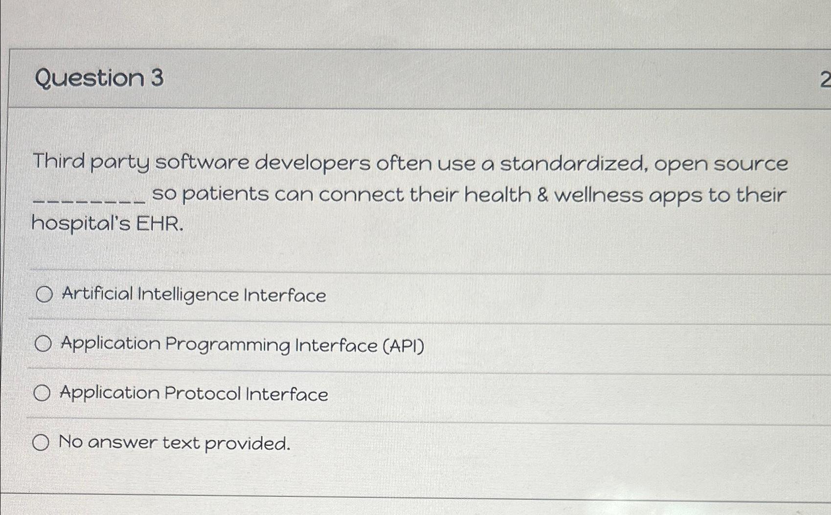 Solved Question 3Third party software developers often use a | Chegg.com