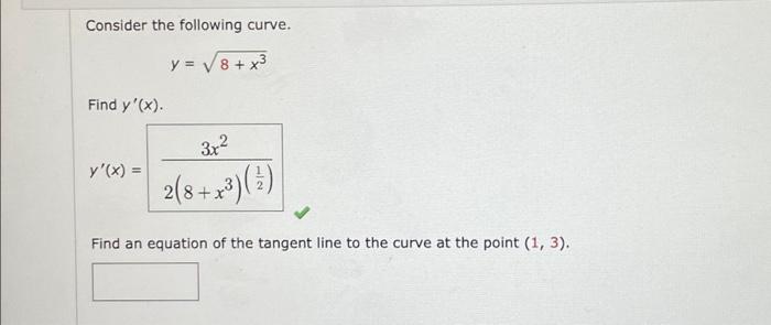 Solved Consider the following curve. Find y'(x). y'(x) = y = | Chegg.com
