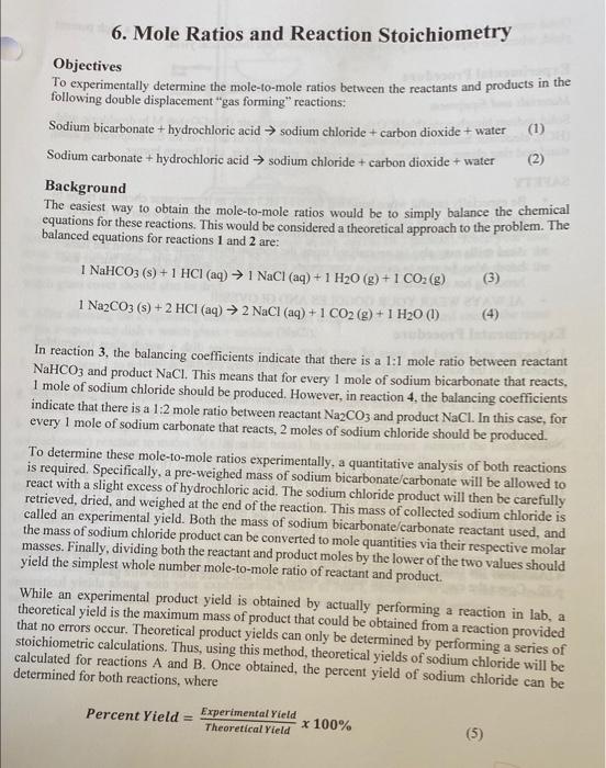 Solved 3. In Reaction 3, you will react a pre-weighed sample | Chegg.com