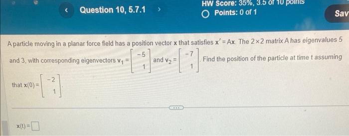 Solved A particle moving in a planar force field has a | Chegg.com