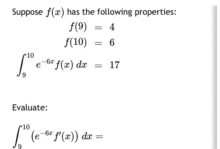 Solved Suppose f(x) has the following properties: | Chegg.com