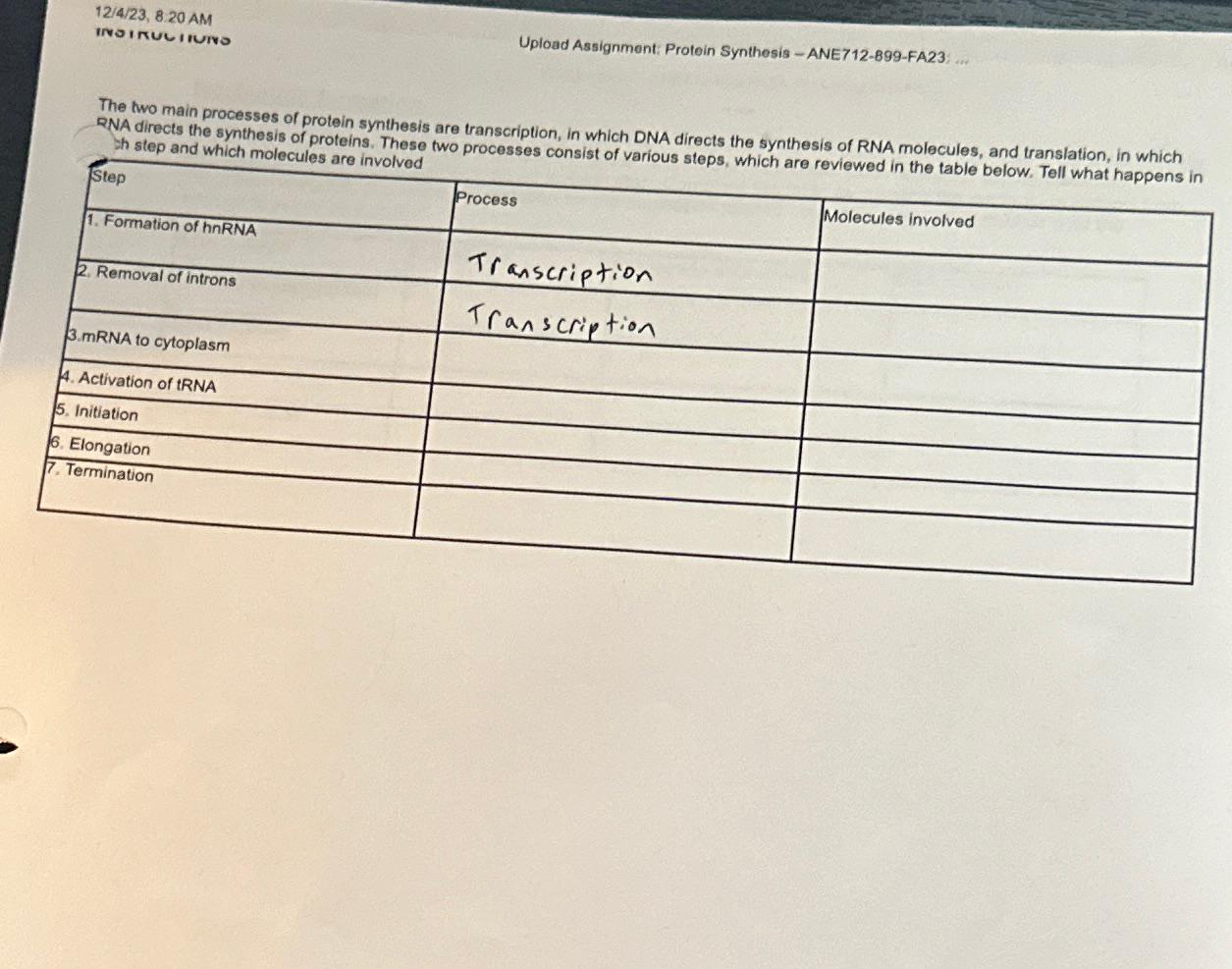 Solved Biochem question | Chegg.com