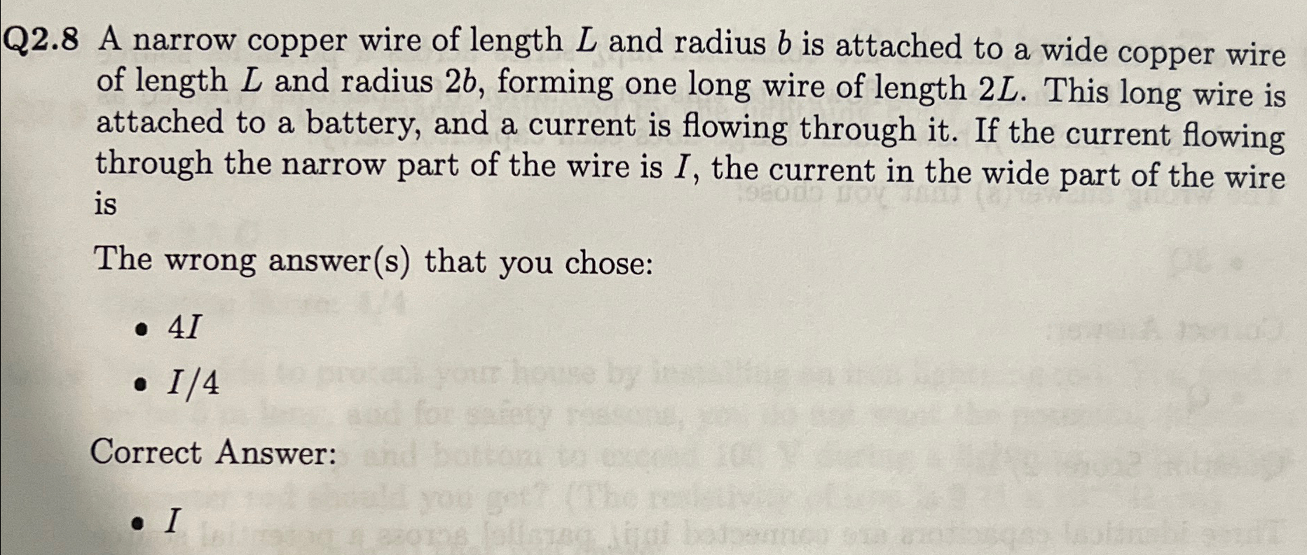Solved Q2.8 ﻿A narrow copper wire of length L ﻿and radius b | Chegg.com