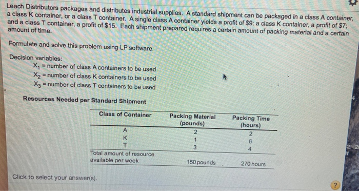 Solved Consider Paul Jordan's following linear programming | Chegg.com