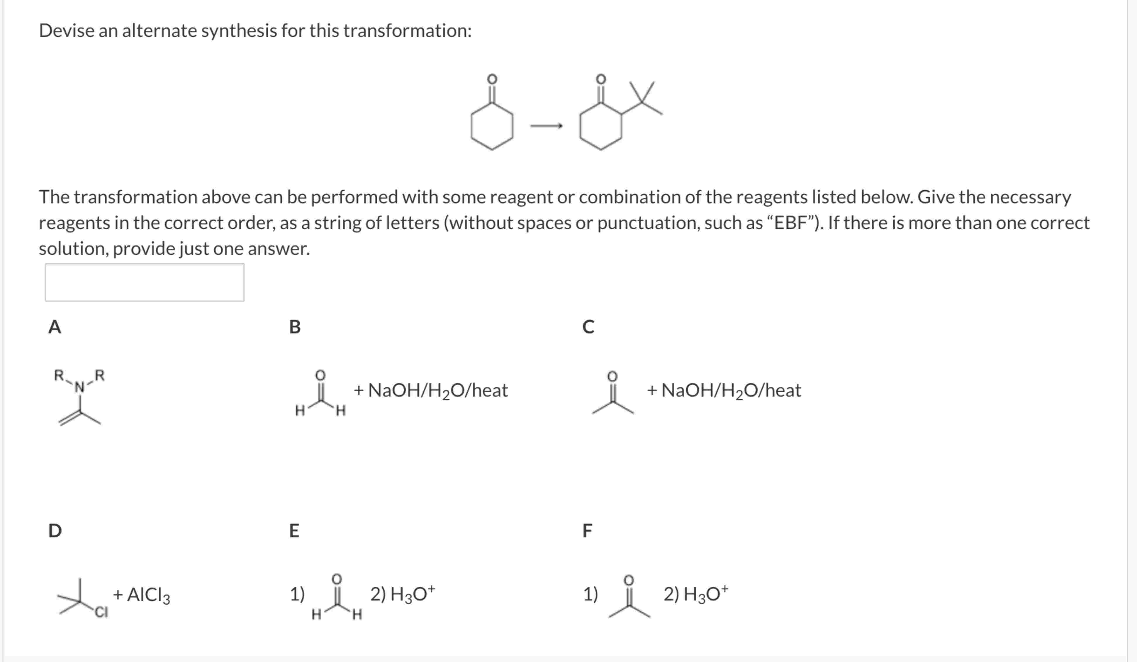Solved Devise an alternate synthesis for this | Chegg.com