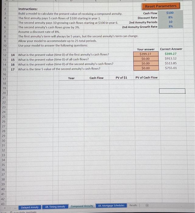 Solved Please answer with the formulas needed in each cell | Chegg.com