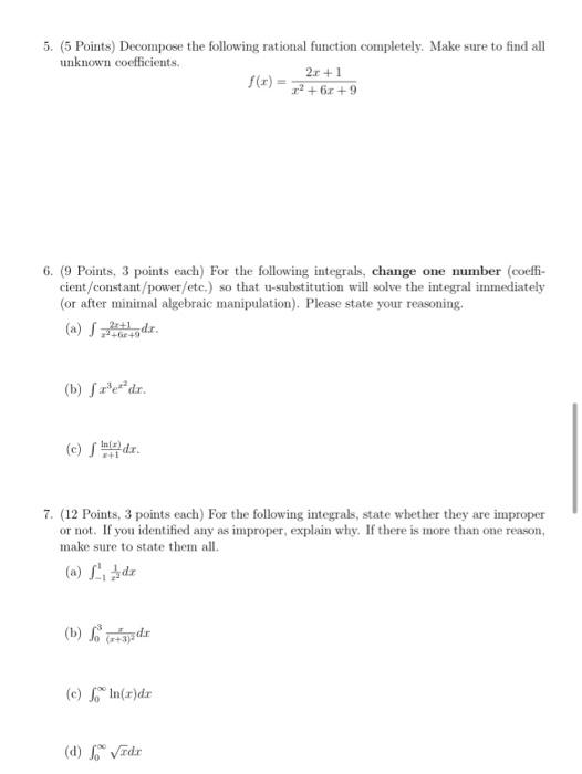 Solved 5. (5 Points) Decompose the following rational | Chegg.com