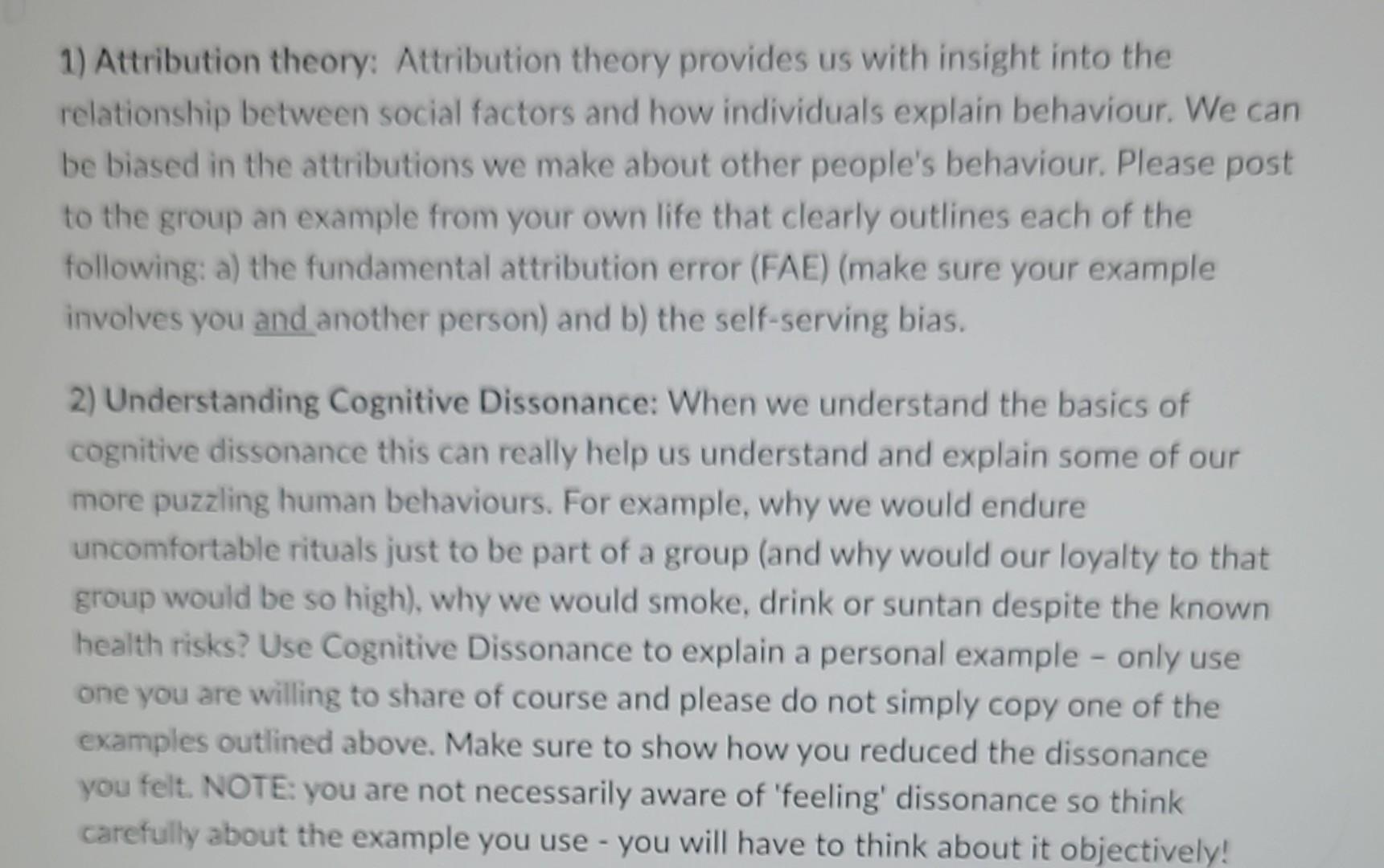 Solved 1) Attribution theory: Attribution theory provides us | Chegg.com