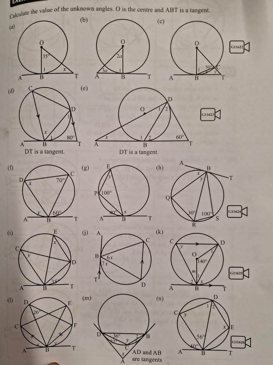 Solved Calculate the value of the unknown angles. O is the | Chegg.com