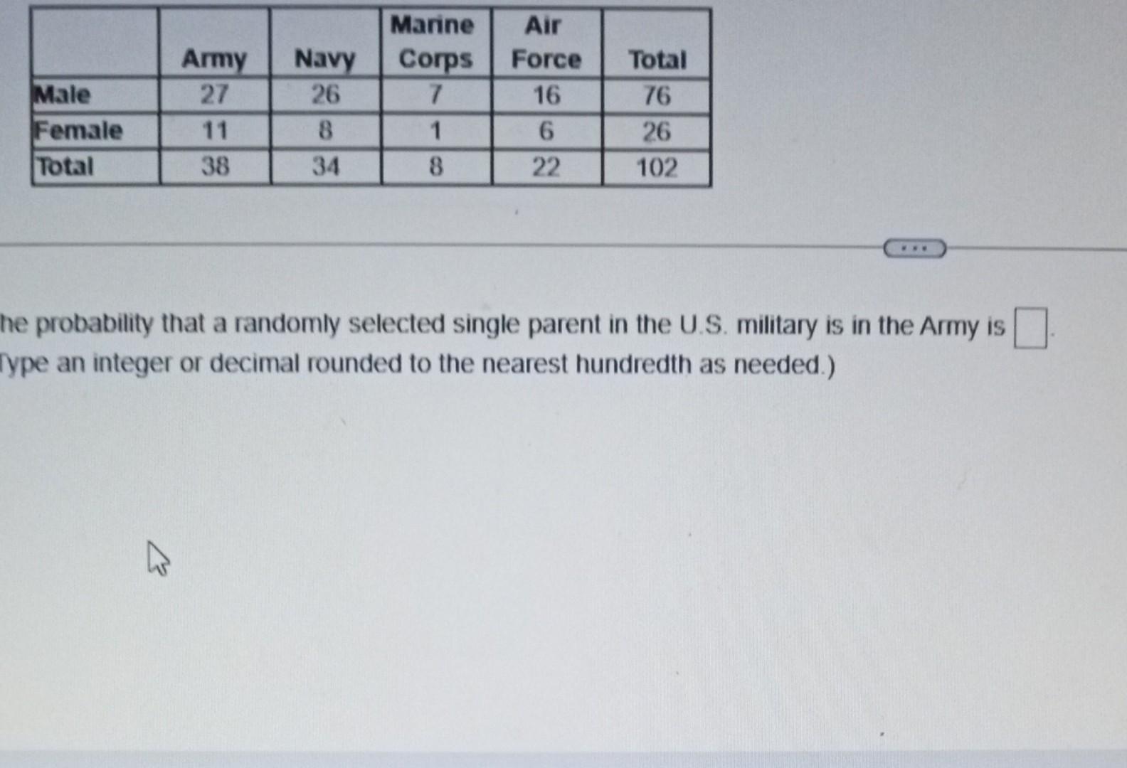 Solved he probability that a randomly selected single parent | Chegg.com