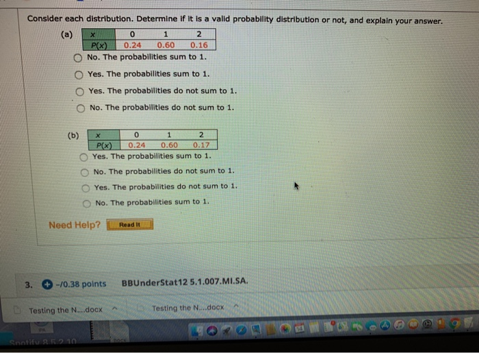 Solved P(x) Consider each distribution. Determine if it is a | Chegg.com