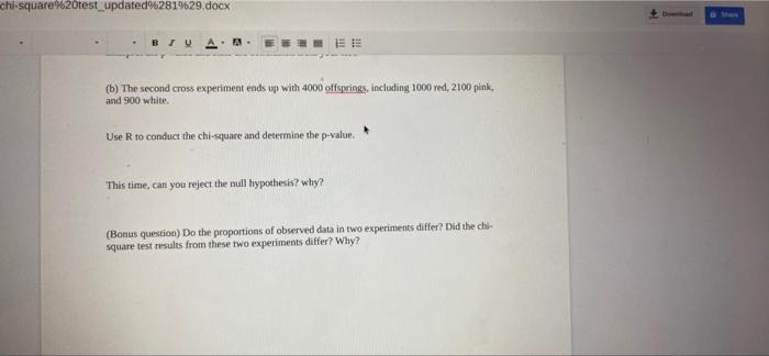 Solved BIOL 278 Biostatistics Week 4 Assignment Chi-square | Chegg.com