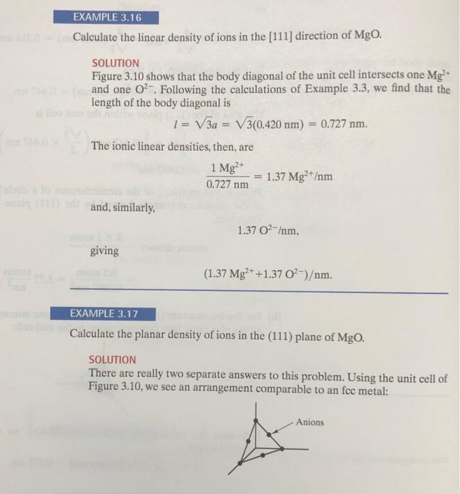 Solved Calculate the linear density of ions along the [111] | Chegg.com