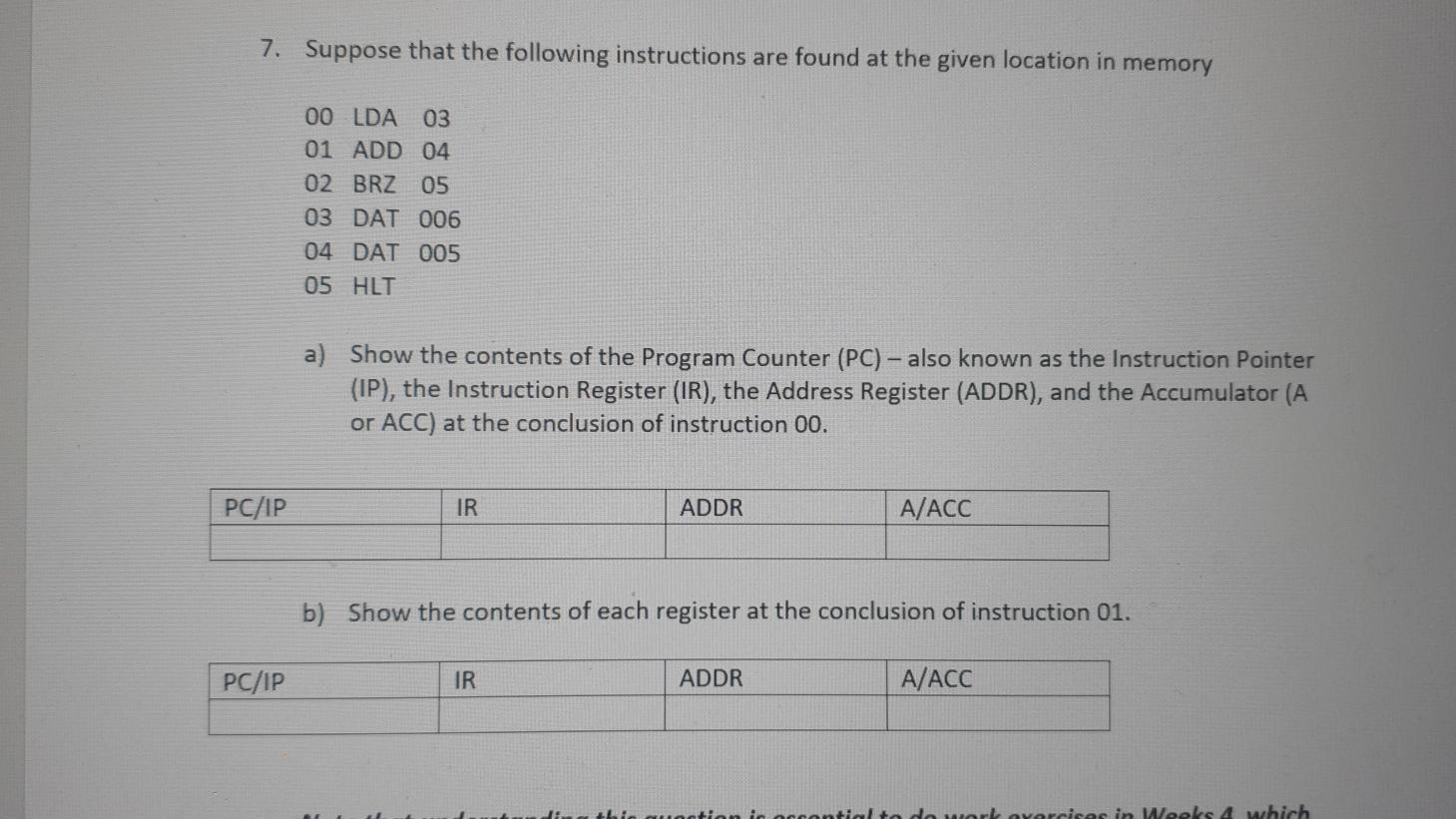 Solved 6. a) Assume that a CPU has a cycle time of one | Chegg.com