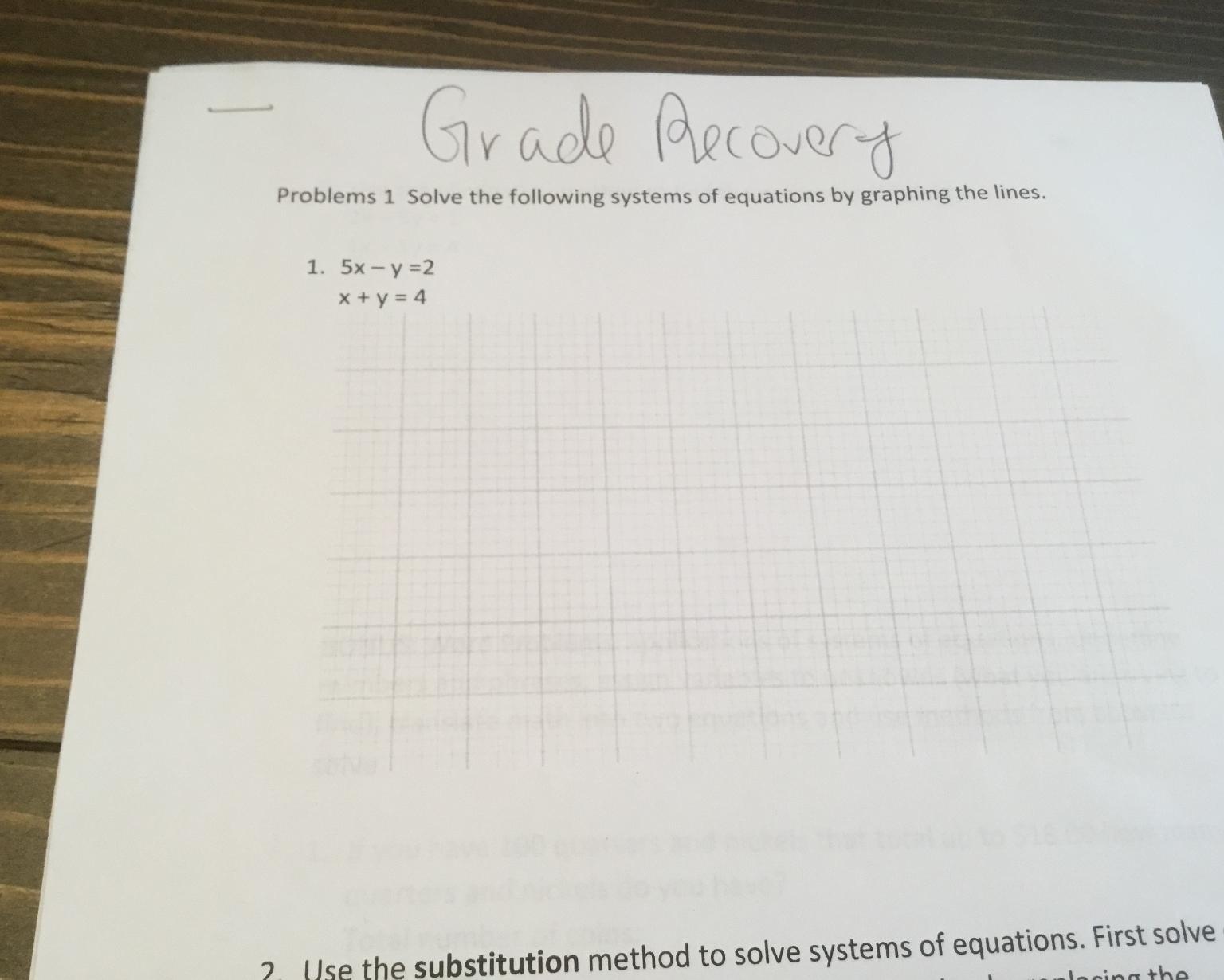Solved Grade PecoveryProblems 1 ﻿Solve the following systems | Chegg.com